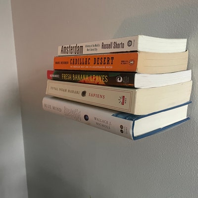 4 or 6 Galleksa Invisible Floating Metal Hidden Bookshelves Wall ...