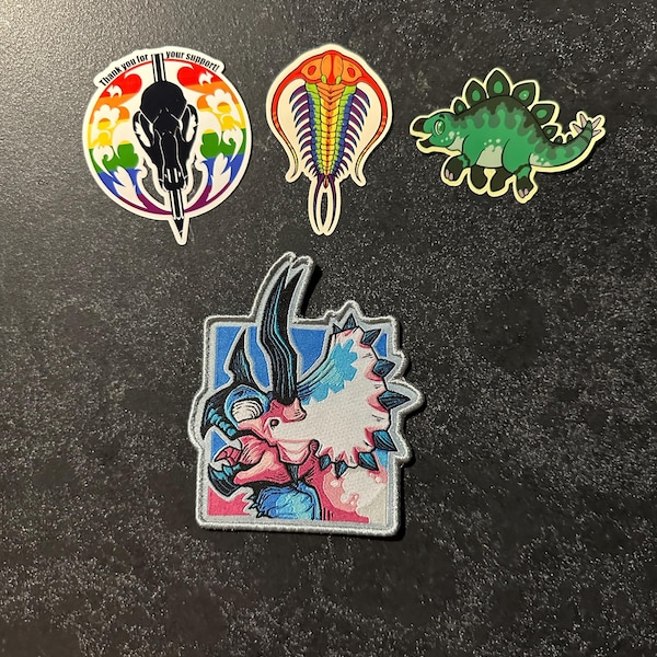 Aesthetic Dinosaur Paleo Art Vinyl Sticker Collection: Carnotaurus ...