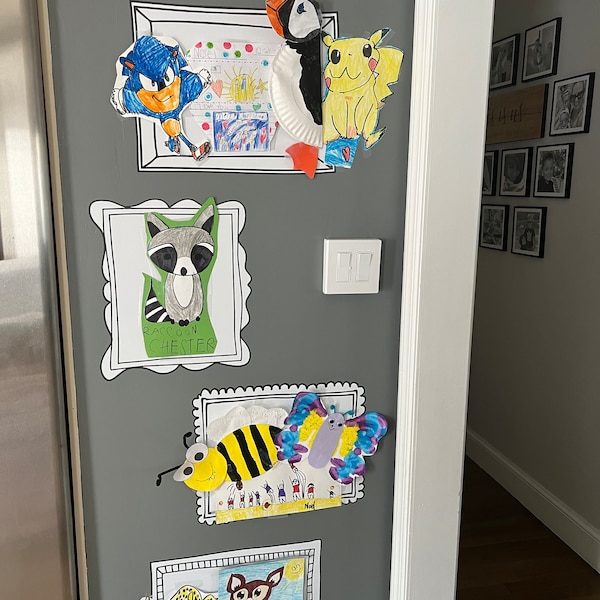Kids Art Display Frames - Photo Frames - Wall Stickers - Peel and Stick ...