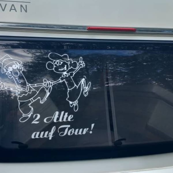 Wohnmobil Wohnwagen Aufkleber Lustige Senioren Rentner Zwei alte Säcke ...