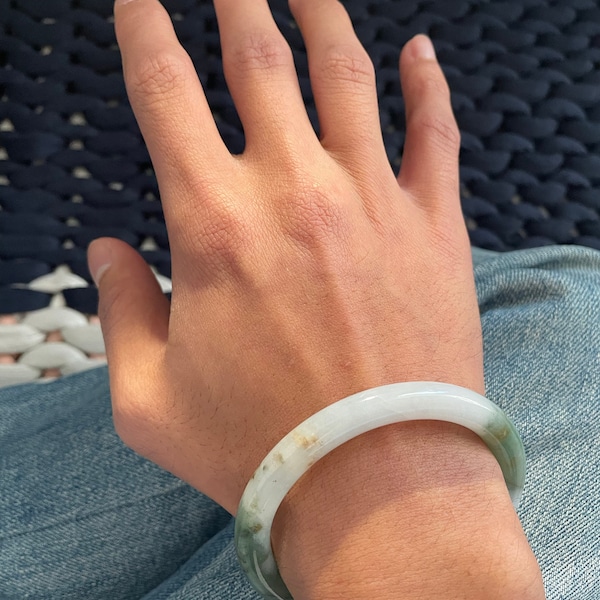 Jade Pendant 18K Solid Gold Beautiful Blue Ocean Jade Set in 18K Yellow ...