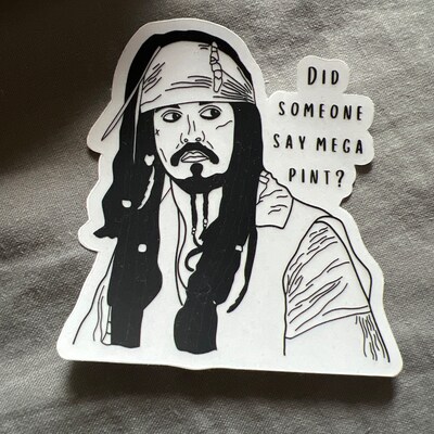 Johnny Depp Stickers Mega Pint Objection Hearsay Waterproof ...