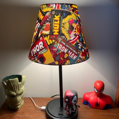 Marvel Comic Book Lamp Shade. Images Are Random. Thor, Wolverine ...
