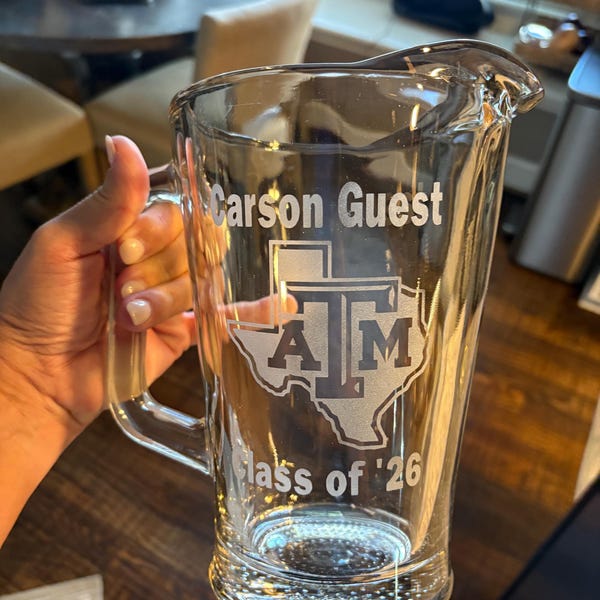 Personalized Etched Ring Dunk Pitcher - Etsy