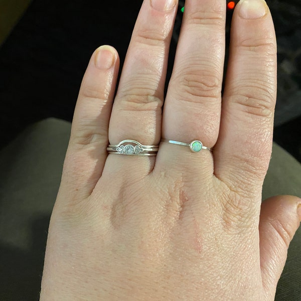 Curve Ring - Minimalist Band - Bump Ring - Silver Curve - Gold Curve ...