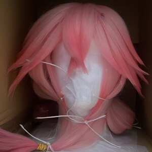 VI Violet League of Legends Arcane Pink Inspired Undercut Spiky Cosplay ...