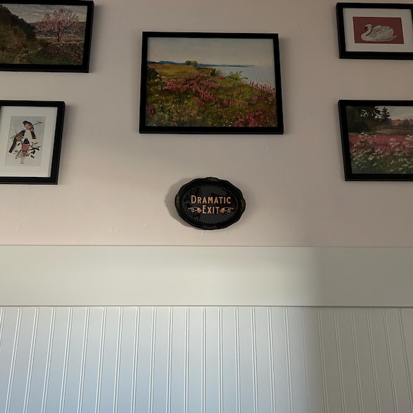 Dramatic Exit Sign, Victorian Inspired Curiosity Wall Decor, Oddity ...