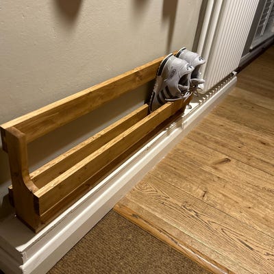 Solid Wood Radiator Shelf With Brackets Rustic Narrow Shelf for Hallway ...