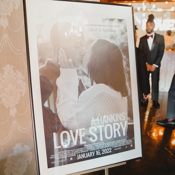 Personalized Engagement Movie-themed Wedding Poster Wedding Reception ...
