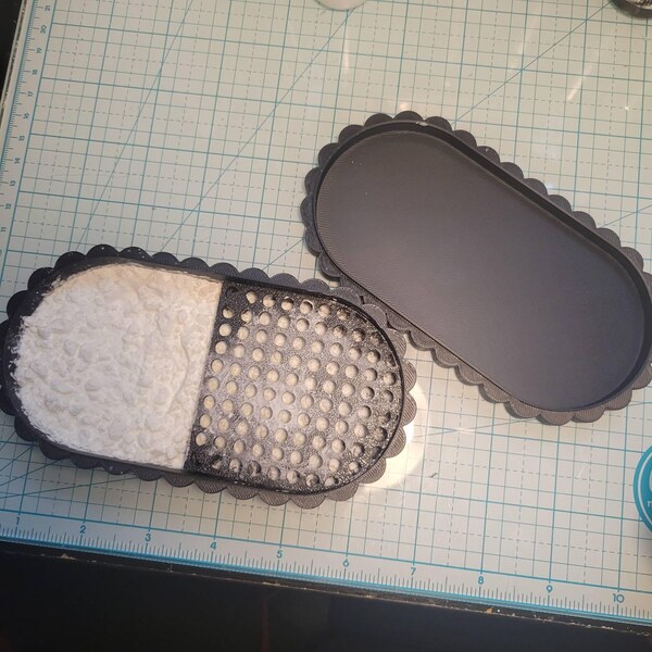 Fluted Cornstarch Duster Tray: 3D Printed Clay Tool Organizer - Etsy