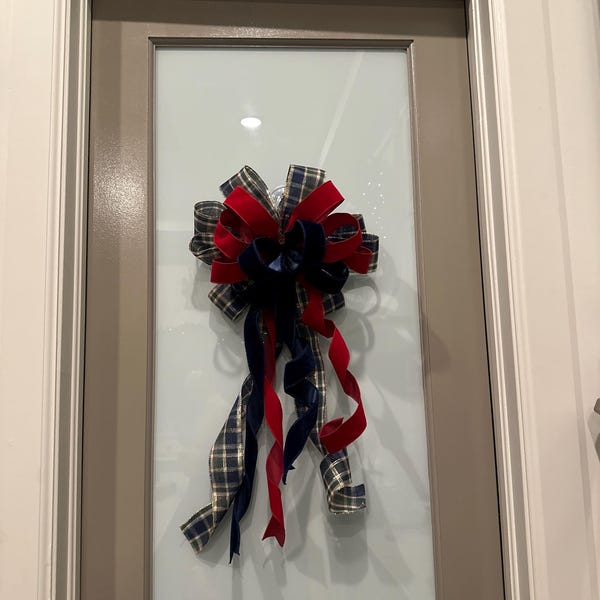 Ribbon Set for Fourth of July, Ribbon Bundle in Red White and Navy Blue ...