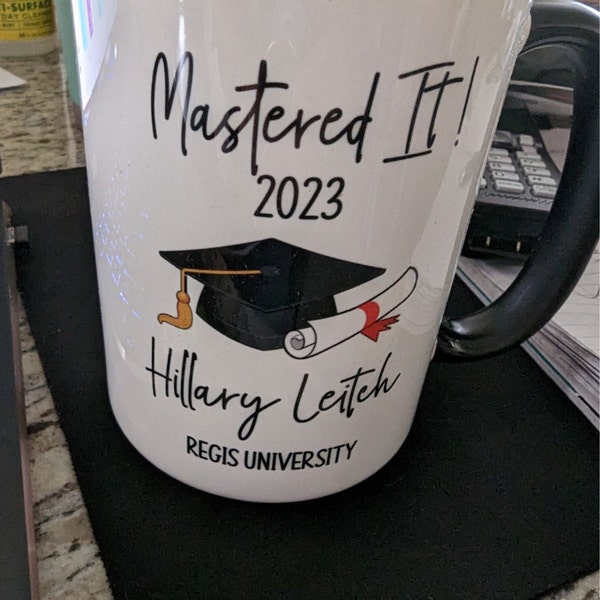Masters Degree Gift, Graduation Gift for Her Him, Mastered It 2026 Mug ...