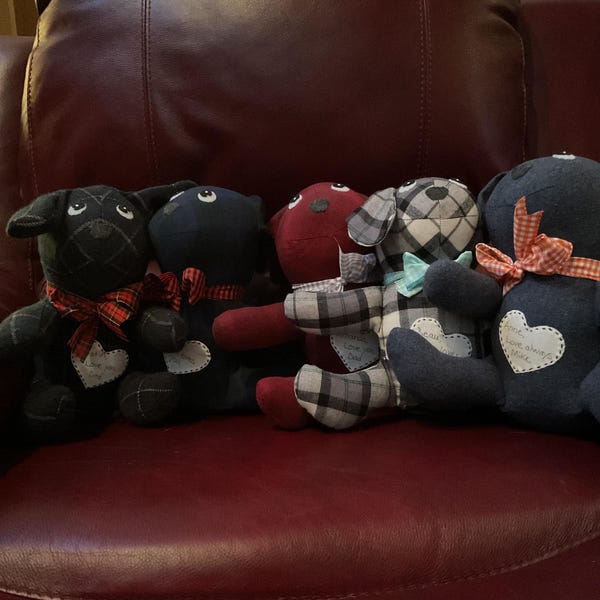 Memory Dog/puppy/stuffed Animal/custom Made/from Shirt/in Memory Of ...