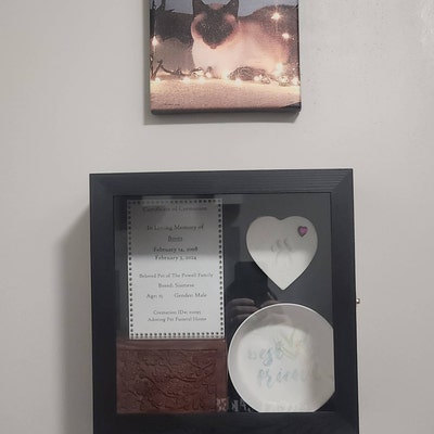 Large Extra Deep Shadow Box Frame Glass, Memories Box Wood, Living Room ...