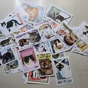 Cats Postage Stamps - USED and on Paper - 50 to 500 Different Available ...