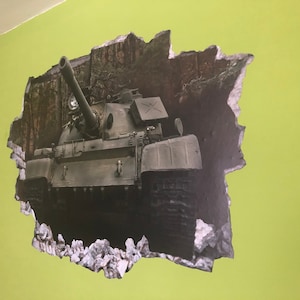 Army Battle War Tank Military Wall Sticker Mural Decal Print Art Kids ...