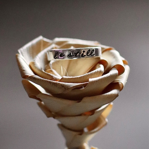 Be Still Ring - Sterling Silver Ring - Gifts for Her - Etsy