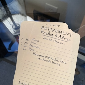 Set of 12 Handmade Retirement Wishes Advice Cards Share a Favorite ...