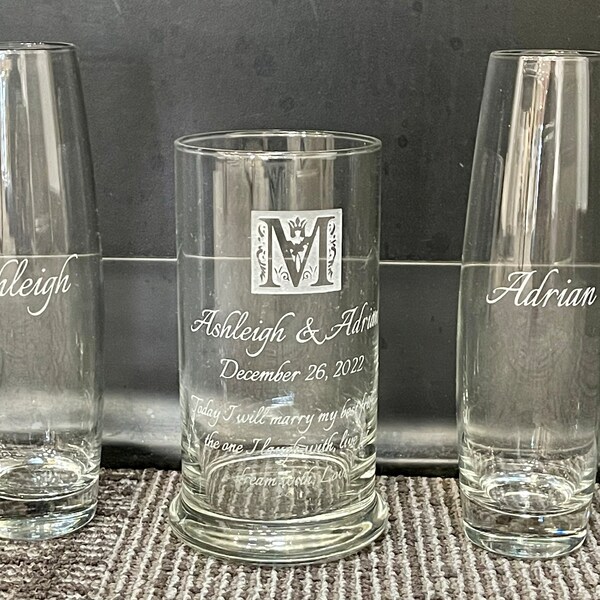 Personalized Unity Sand Ceremony Pouring Vase 3 - Etsy