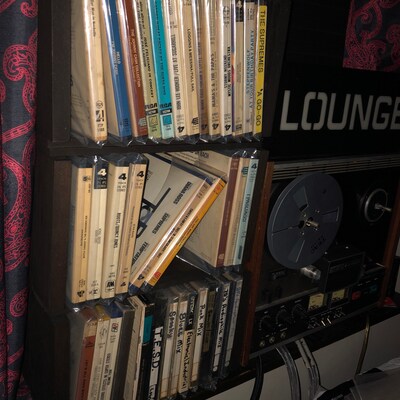 Vintage Dark Stained 45 RPM Vinyl Record Holder Wood Crate - Etsy