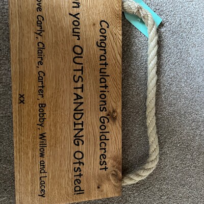 Personalised High Quality Solid Oak Wall Fixing Wooden Garden Sign ...