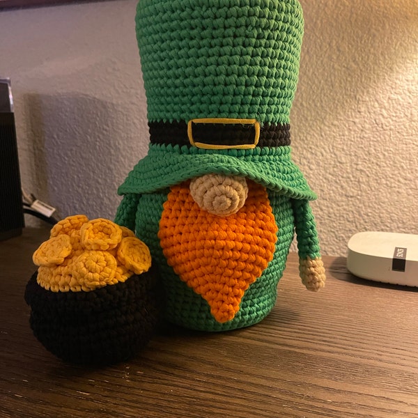 St Patrick Gnomes, Crochet Gnome Amigurumi Pattern, St. Patrick's Day ...