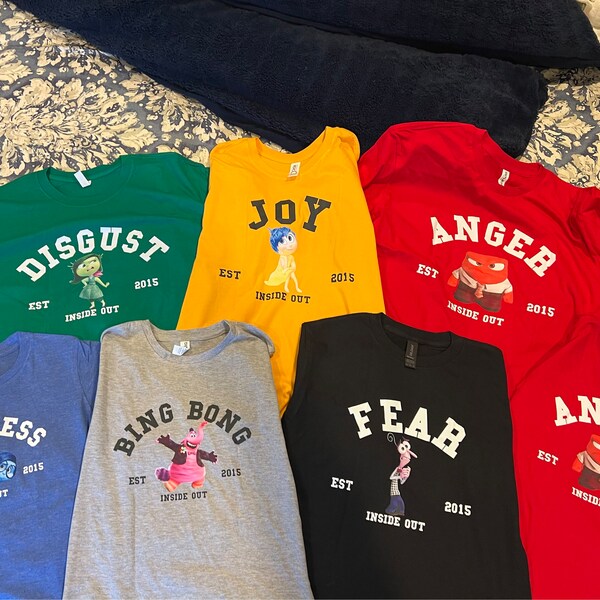 Inside Out Characters Shirts, Inside Out Sweatshirt, Inside Out Group ...