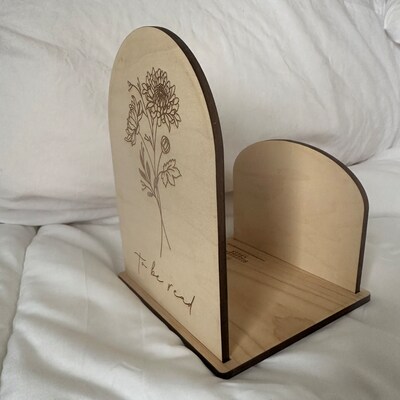CUSTOM MESSAGE Book Stand Personalized Wooden Book Stand Book Mark Book ...