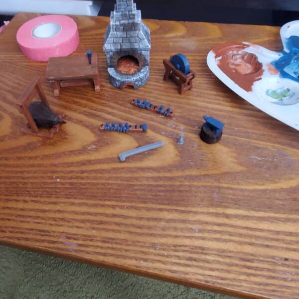 Miniature Blacksmith Tools 15mm 28mm 32mm for D&D Terrain, Dnd Forge ...