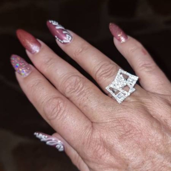 Motion Ring 2 Level 925 Sterling Silver Round Design Hypnosis Ring ...