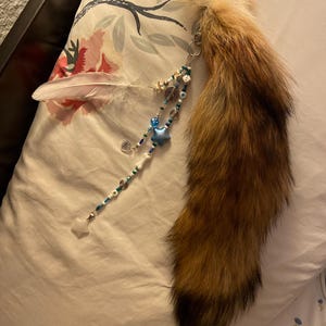 Custom Beaded Tail Keychain for Therians, Furries, Cosplay, Alternative ...