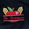 APPLE FOR TEACHER Monogram Split Frame Machine Embroidery Design Filled ...
