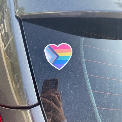 Inclusive Pride Flag Heart / Pride Flag Stickers / Inclusive Pride ...