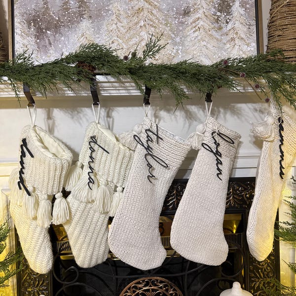 Christmas Stocking Tags, Personalized Stocking Tags, Laser Cut Stocking ...