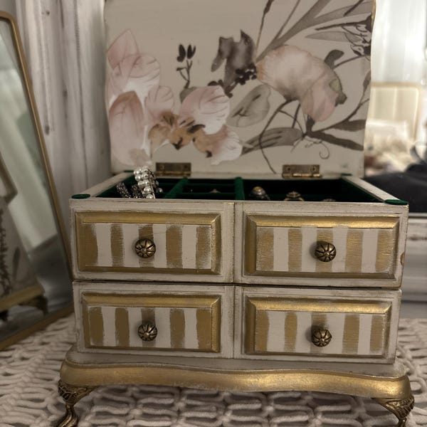 Girls Jewelry Box, Painted Ladies Pink Jewelry Box, Jewelry Armoire ...