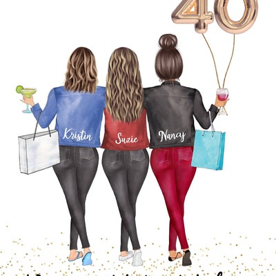 40th Birthday Best Friend, 40 Years of Being Fabulous, 40 Birthday Gift ...