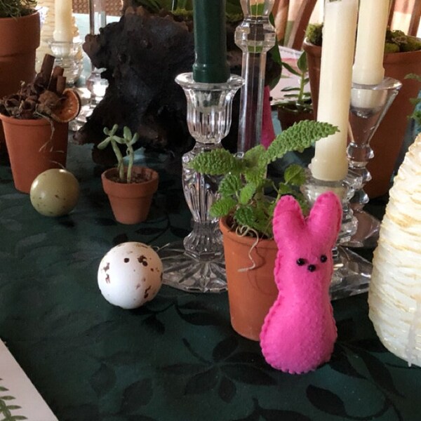 Peep Ornaments-handmade Felt Peeps-easter Ornaments-peep Bunnies-set of ...
