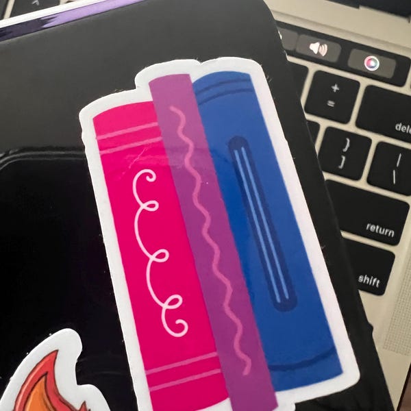 Holographic Reader Tarot Card Sticker Spooky Books Skeleton Sticker for ...