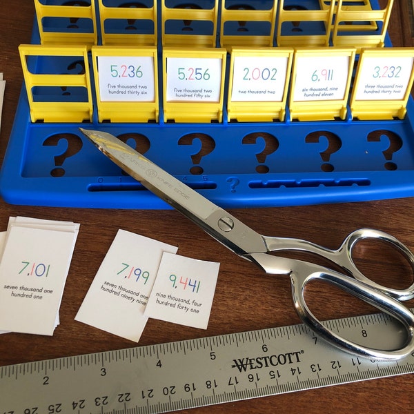 Place Value Printable Guessing Game Insert Card Set - Etsy