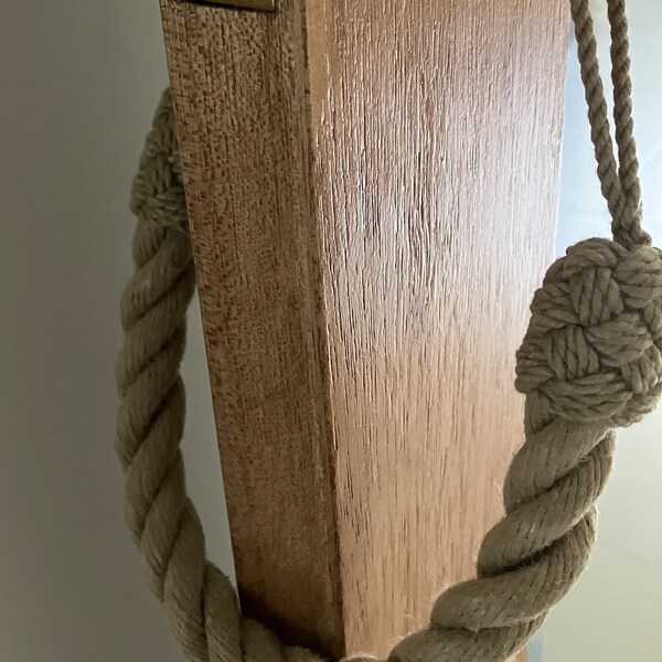 6 BELL ROPE BEIGE With Monkey Fist Knot and Fancy Ropework With ...