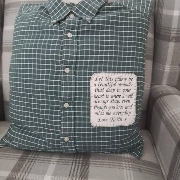 Personalised Memory Embroidery Patch for a Memory Pillow Let This ...