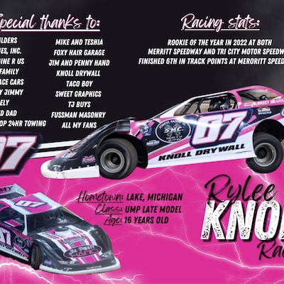 Custom Racing Hero Cards / 2 Sided Design for 5x7 Cards / Digital ...