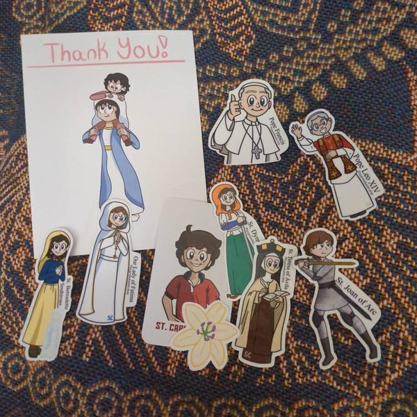 St. Bernadette Soubirous Sticker, Catholic Stickers, Saint Stickers ...