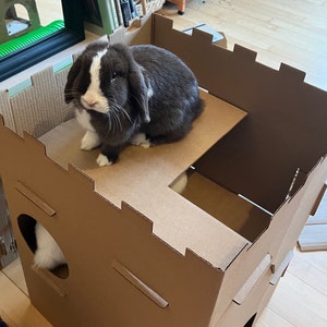 The Castle Corrugated Cardboard Castle for Bunny Rabbits & Cats - Etsy UK