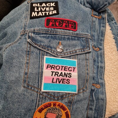 Protect Trans Lives Embroidered Patch / Vegan Adhesive / LGBT Queer ...