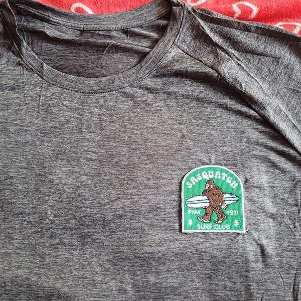 Sasquatch Surf Club Patch | Iron on Backing - Etsy