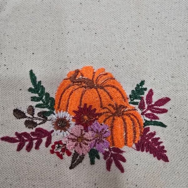 Floral Pumpkins Machine Embroidery Design, Fall, Autumn, Harvest ...