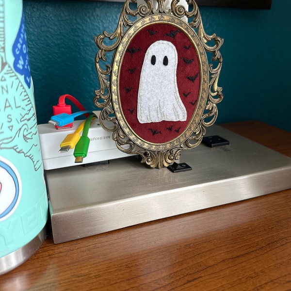 Handmade Monster Halloween Embroidery and Paint Piece. Spooky, Creepy ...