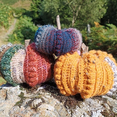 Medium Crochet Pumpkin PATTERN. DIY Tutorial Ideas Step-by-step. US ...