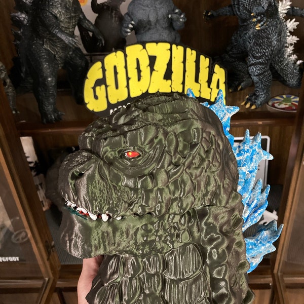 Godzilla Headphone Head - 3D Printed Headphone Stand Bust - Etsy